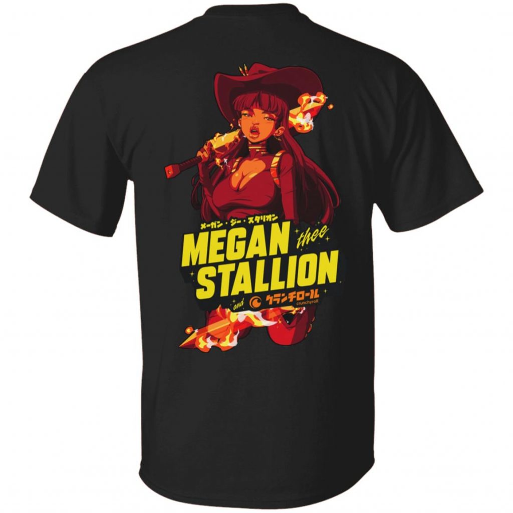 Megan Thee Stallion Crunchyroll Merch Anime Short Sleeve - Merchip8