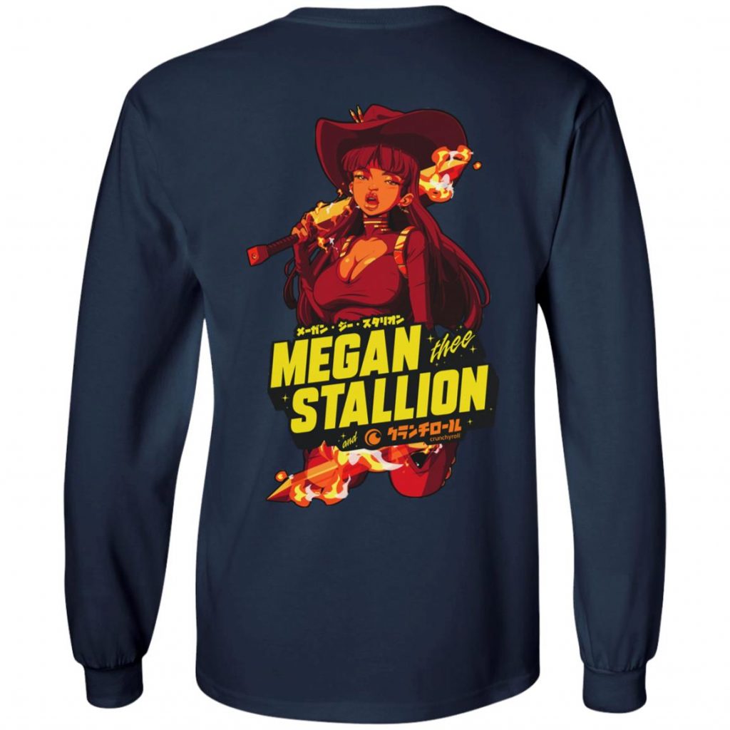 Megan Thee Stallion Crunchyroll Merch Anime Short Sleeve - Merchip8