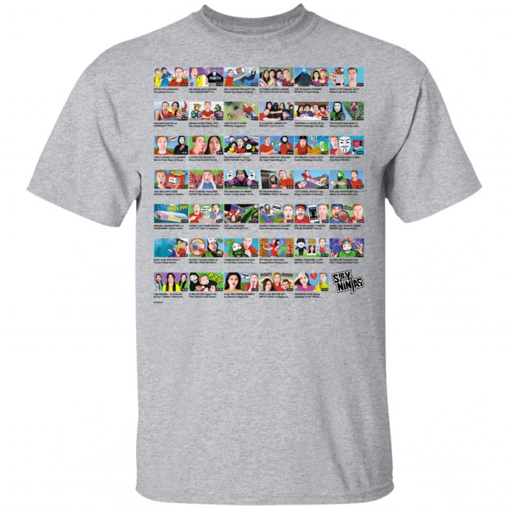 Chad Wild Clay Merch Thumbnails Spy Ninjas Youth Short Sleeve White T ...