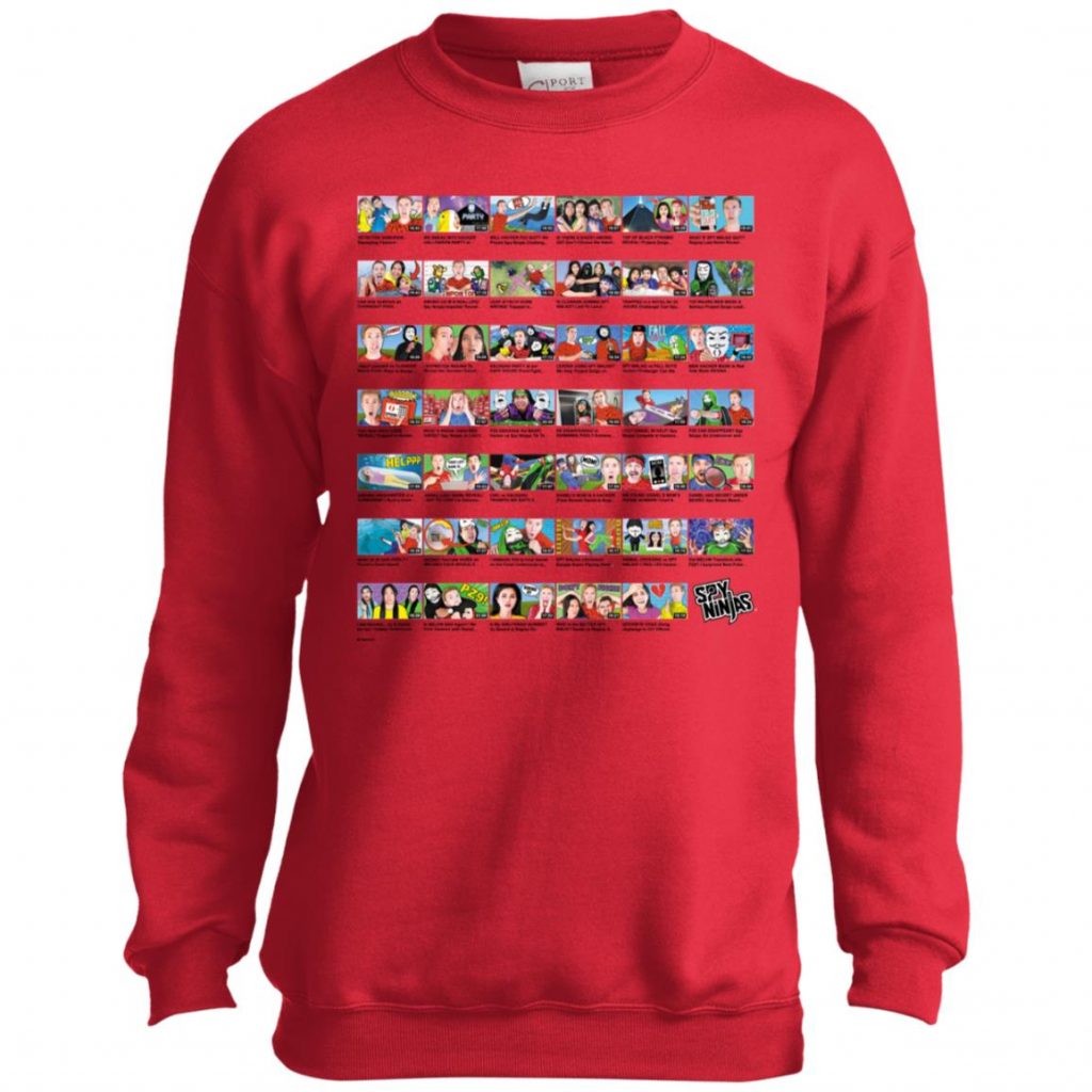 Chad Wild Clay Merch Thumbnails Spy Ninjas Youth Short Sleeve White T ...