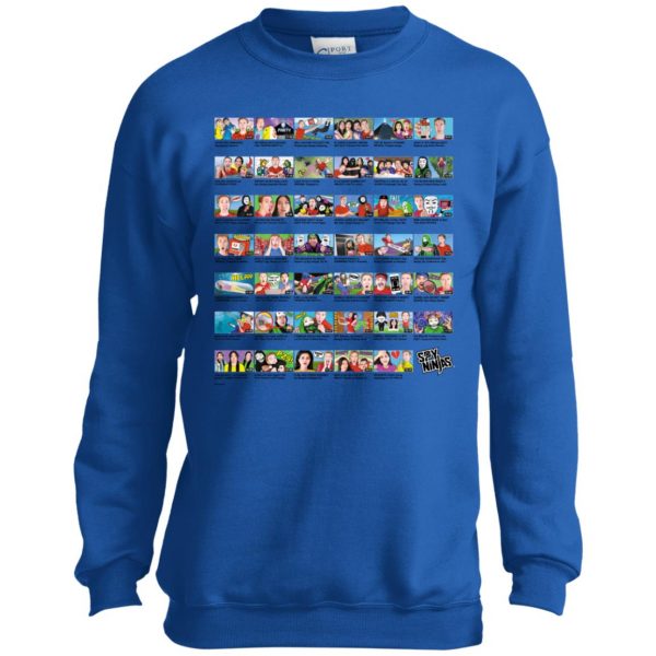 Chad Wild Clay Merch Thumbnails Spy Ninjas Youth Short Sleeve White T ...