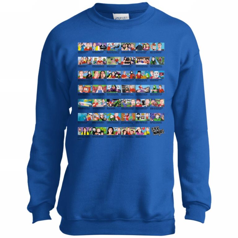 Chad Wild Clay Merch Thumbnails Spy Ninjas Youth Short Sleeve White T ...