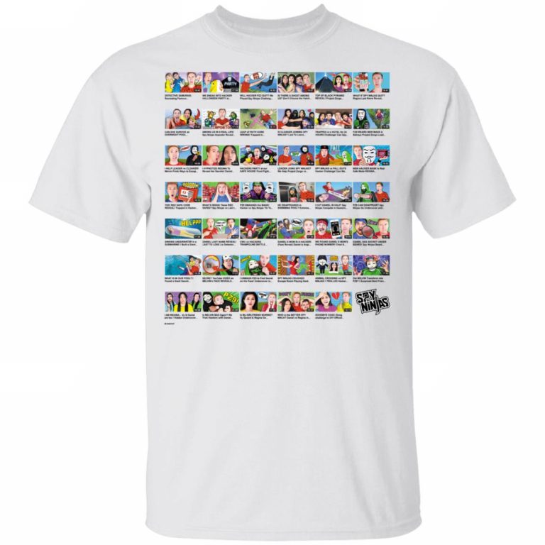 Chad Wild Clay Merch Thumbnails Spy Ninjas Youth Short Sleeve White T ...